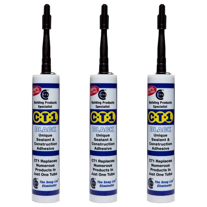 CT1 Black TRIBRID® Multi Purpose Sealant & Adhesive 290ml 3 pack 3x535 ...